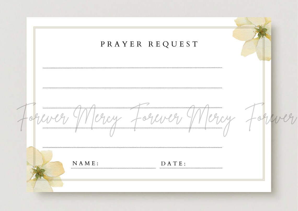 Floral Prayer Request Cards, Prayer Prayers for Baby, Kids Prayer Cards ...