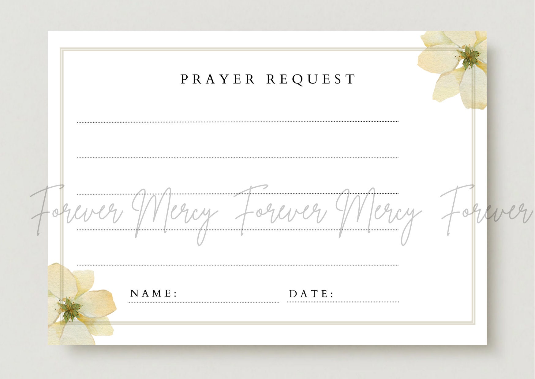2 Floral Prayer Request Cards, Prayer Cards for Baby Shower, Prayer ...