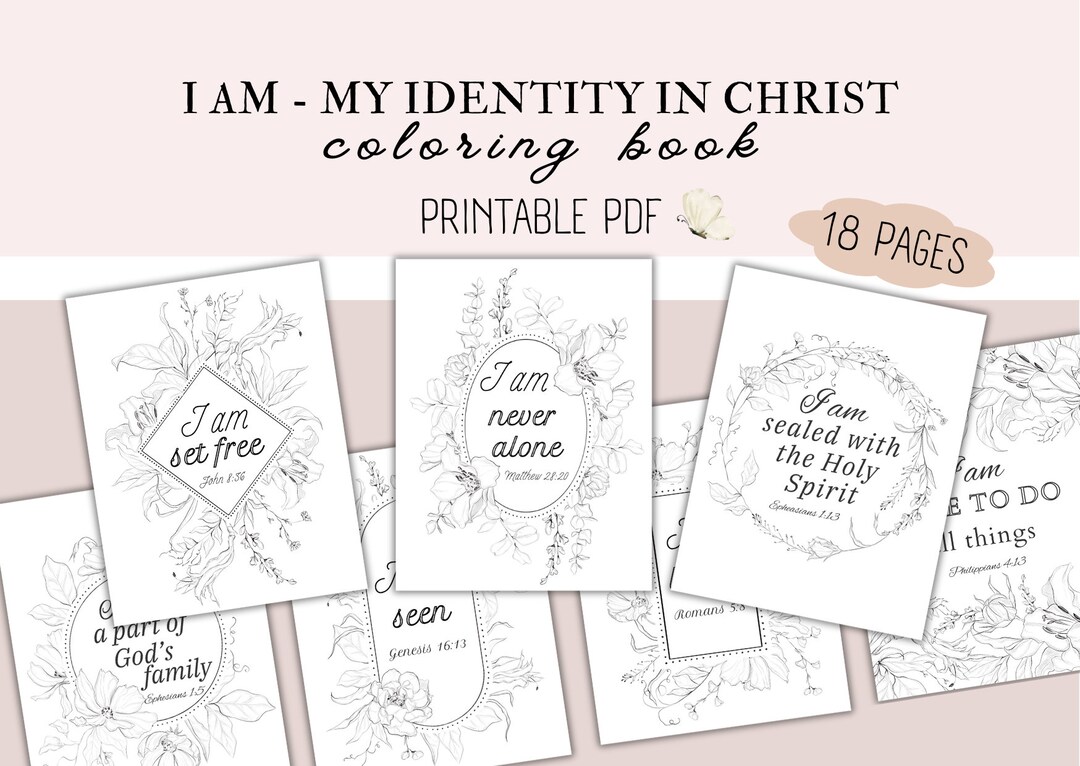 My Identity in Christ Coloring Pages, Sunday School Coloring Sheet ...