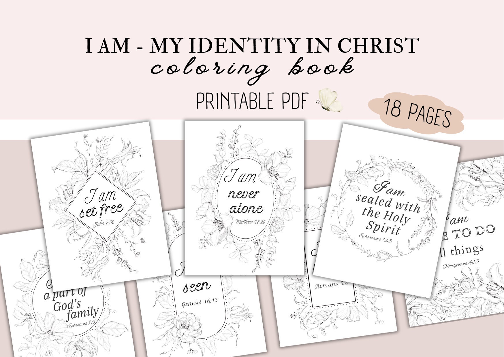My Identity in Christ Coloring Pages, Sunday School Coloring Sheet ...