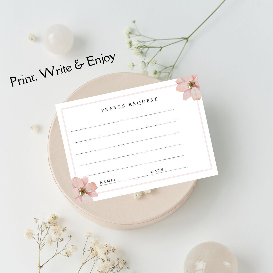 2 Floral Prayer Request Cards, Prayer Cards for Baby Shower, Prayer ...