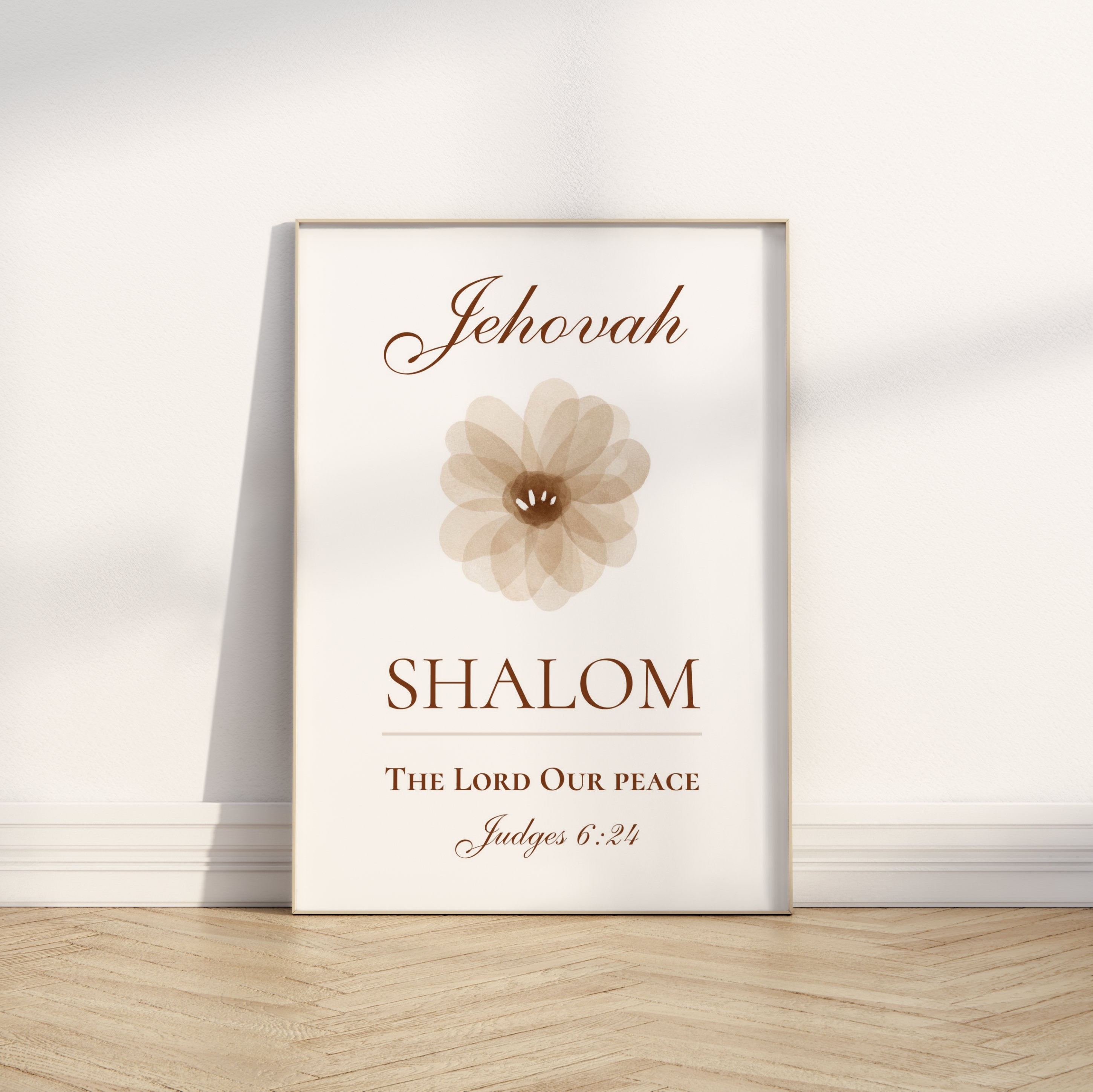 Jehovah Shalom Wall Art Print, the Lord is Peace, Jehovah Names, Hebrew ...