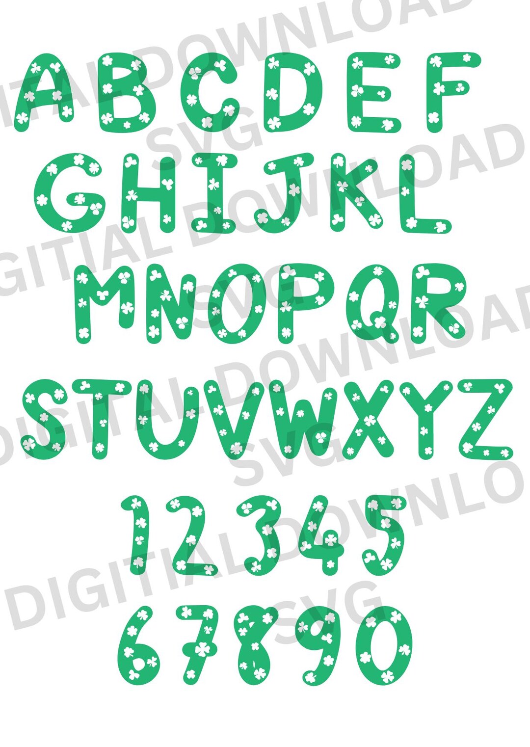 St. Patricks Day - Irish - A-Z - 1-10 - Numbers Letters - SVG - Etsy