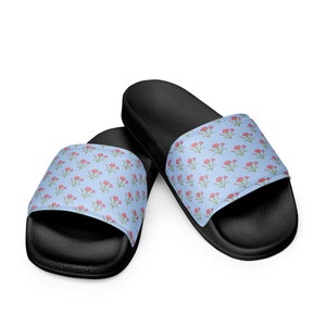 Pink Flowers Women's Slides - Etsy