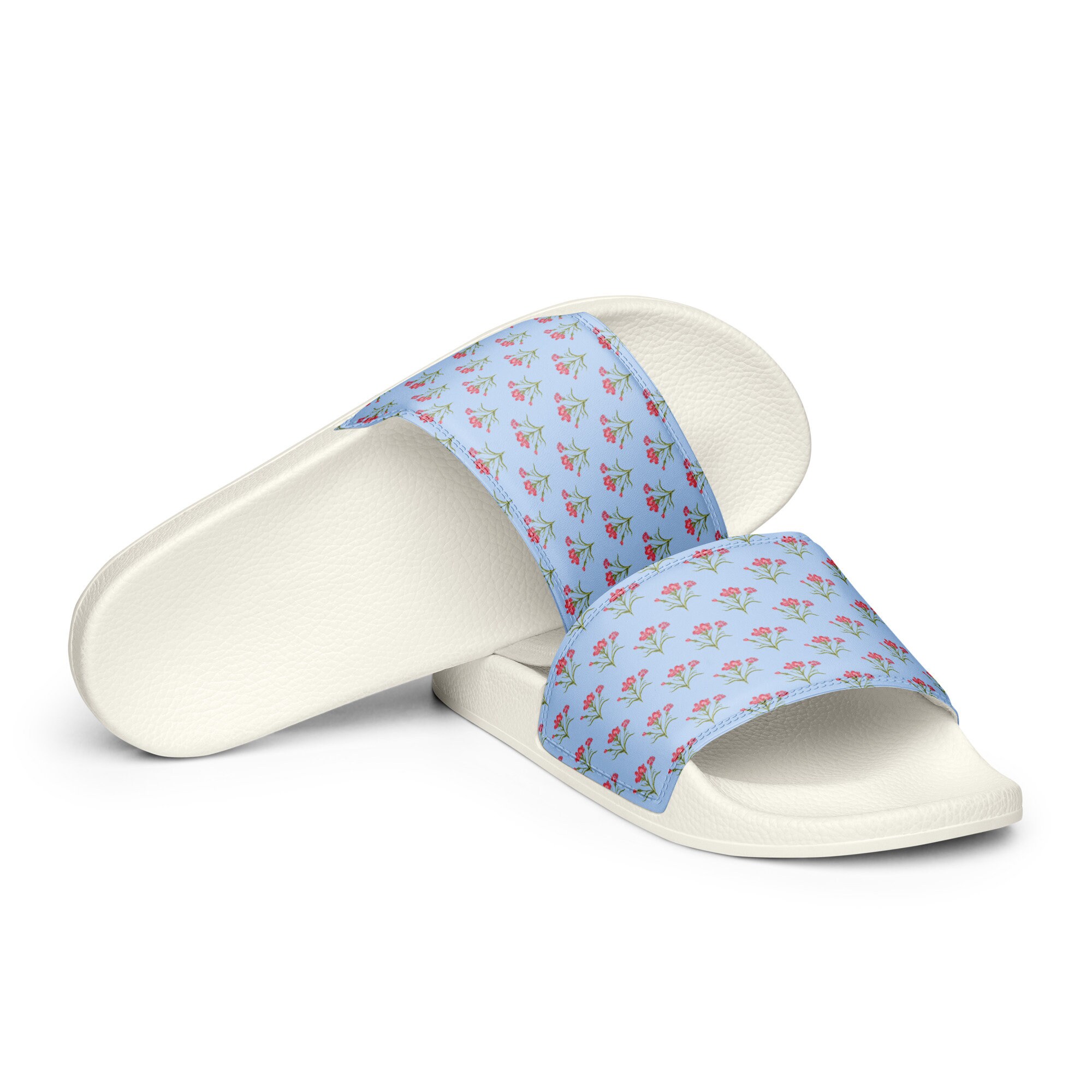 Pink Flowers Women's Slides - Etsy