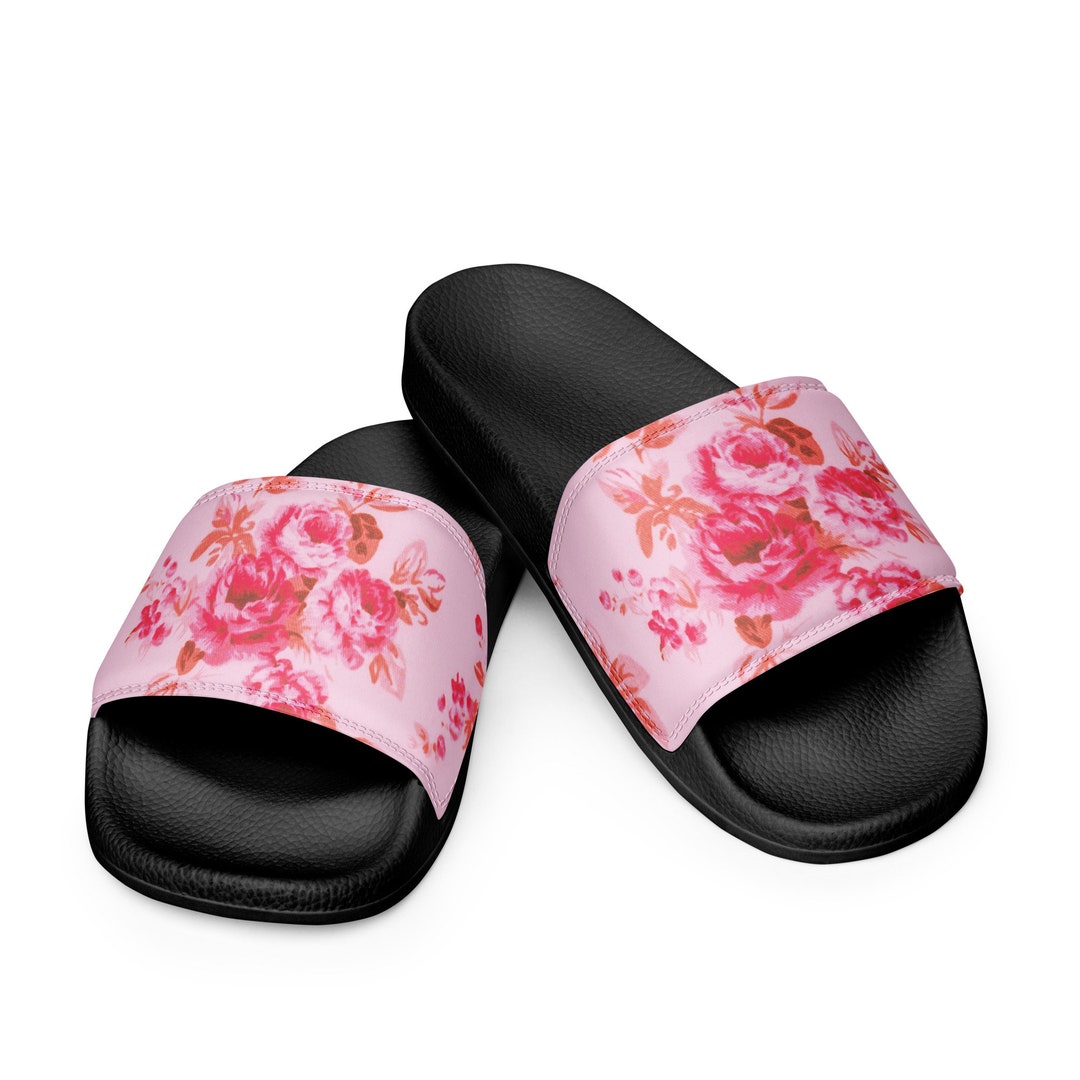 Pink Roses Women's Slides - Etsy