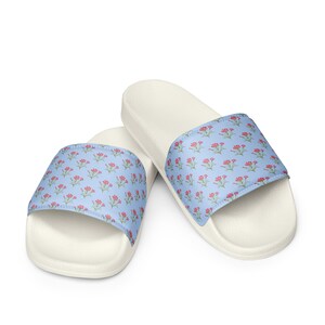Pink Flowers Women's Slides - Etsy