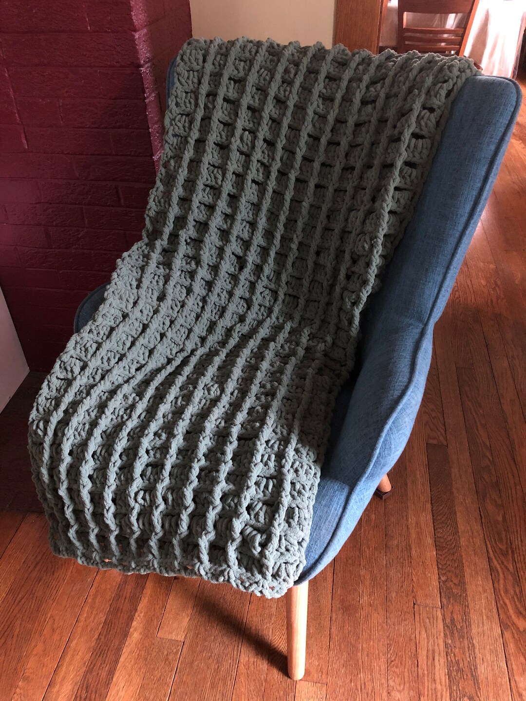 Handmade Crochet Soft Brick Blanket - Etsy