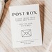Modern Post Box Sign Template, Minimalist Wedding Printable Card , Mr ...