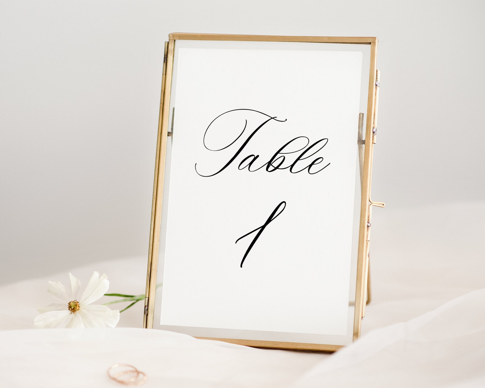 Minimalistic Table Number Template, Modern Calligraphy Printable Table ...