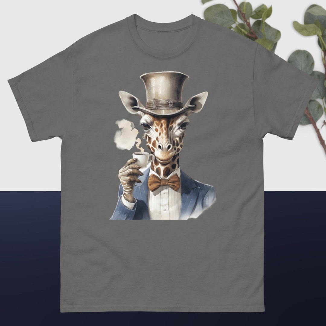 Elegant Giraffe High Tea Tee: Top Hat Monocle Edition - Etsy
