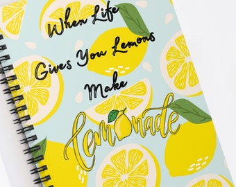 When Life Gives You Lemons Notebook, Lemon Journal, Funny Lemonade ...