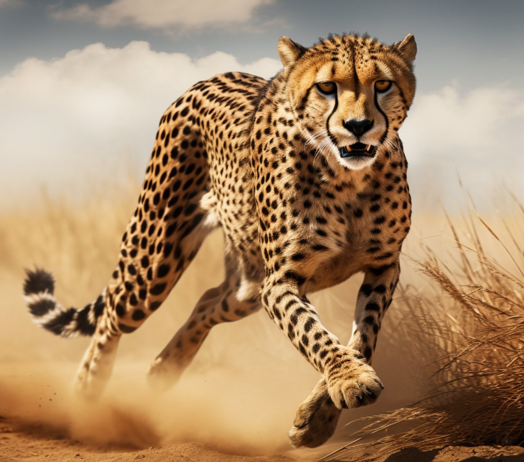 Adult Cheetah Chasing Its Prey 3d Sublimation 20 Oz Skinny Straight ...