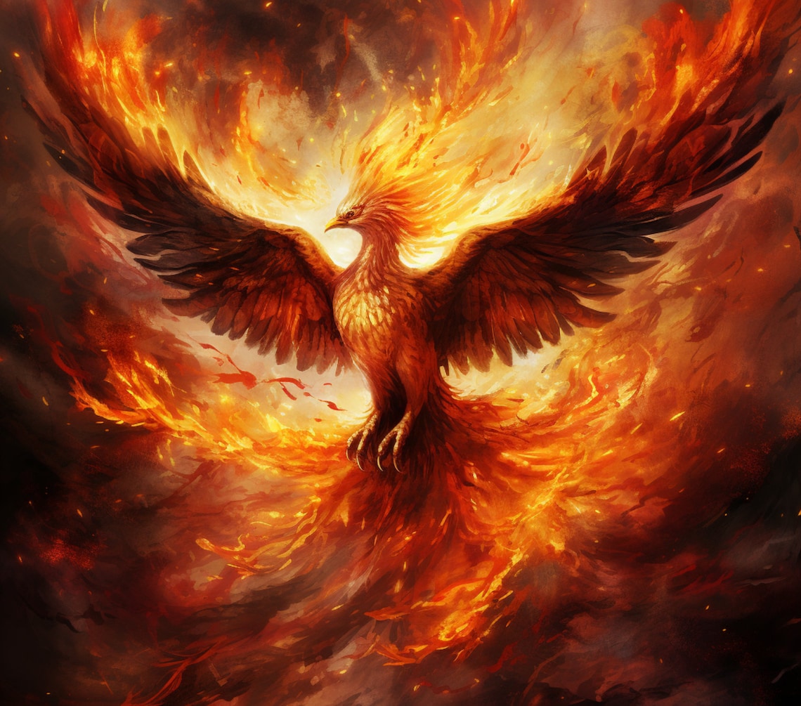 Fiery Phoenix Rising - 3D Sublimation 20 Oz Skinny Straight Tumbler ...