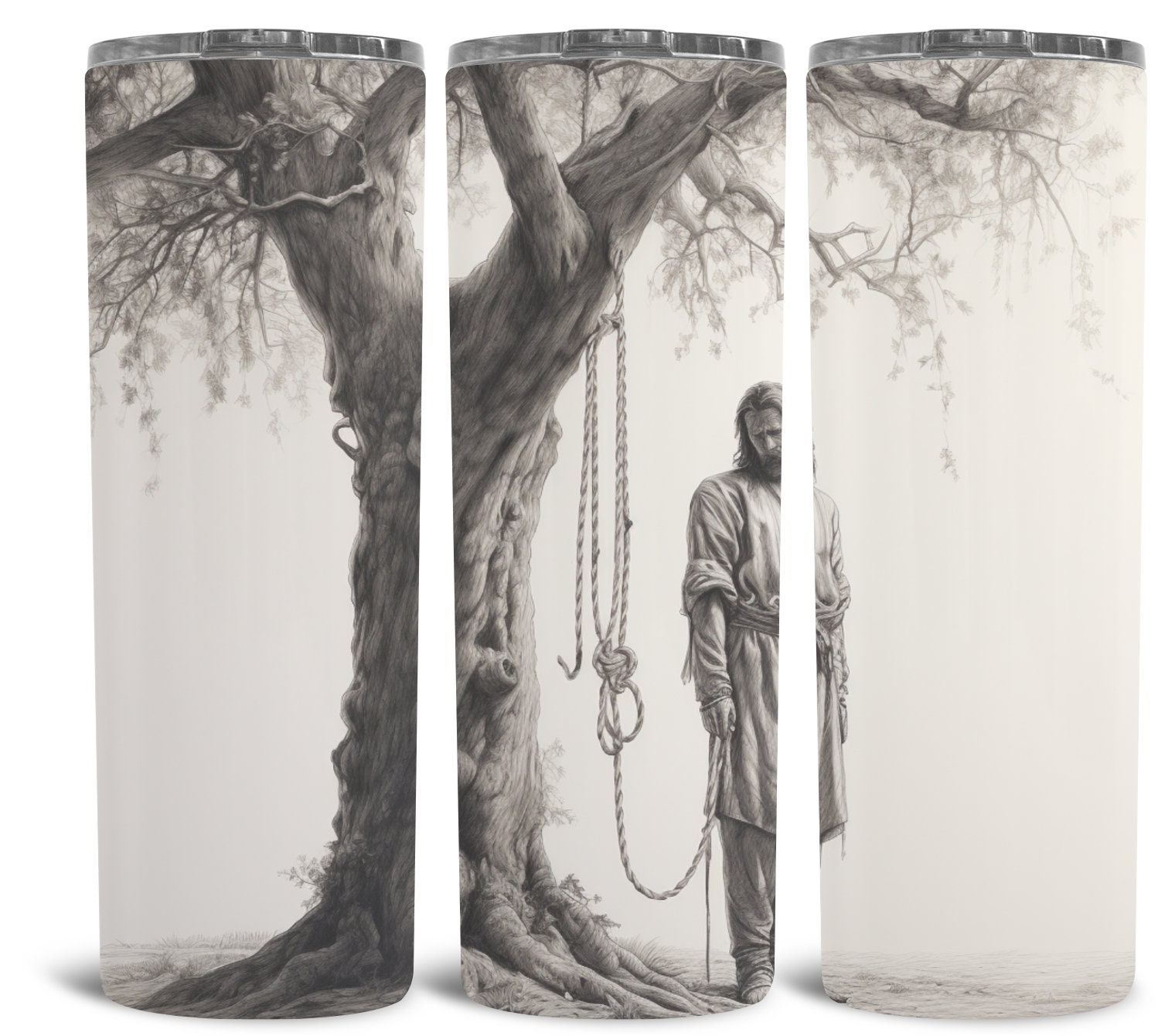 Pencil Drawing Disciple Judas Iscariot at His Hanging Tree 3D ...