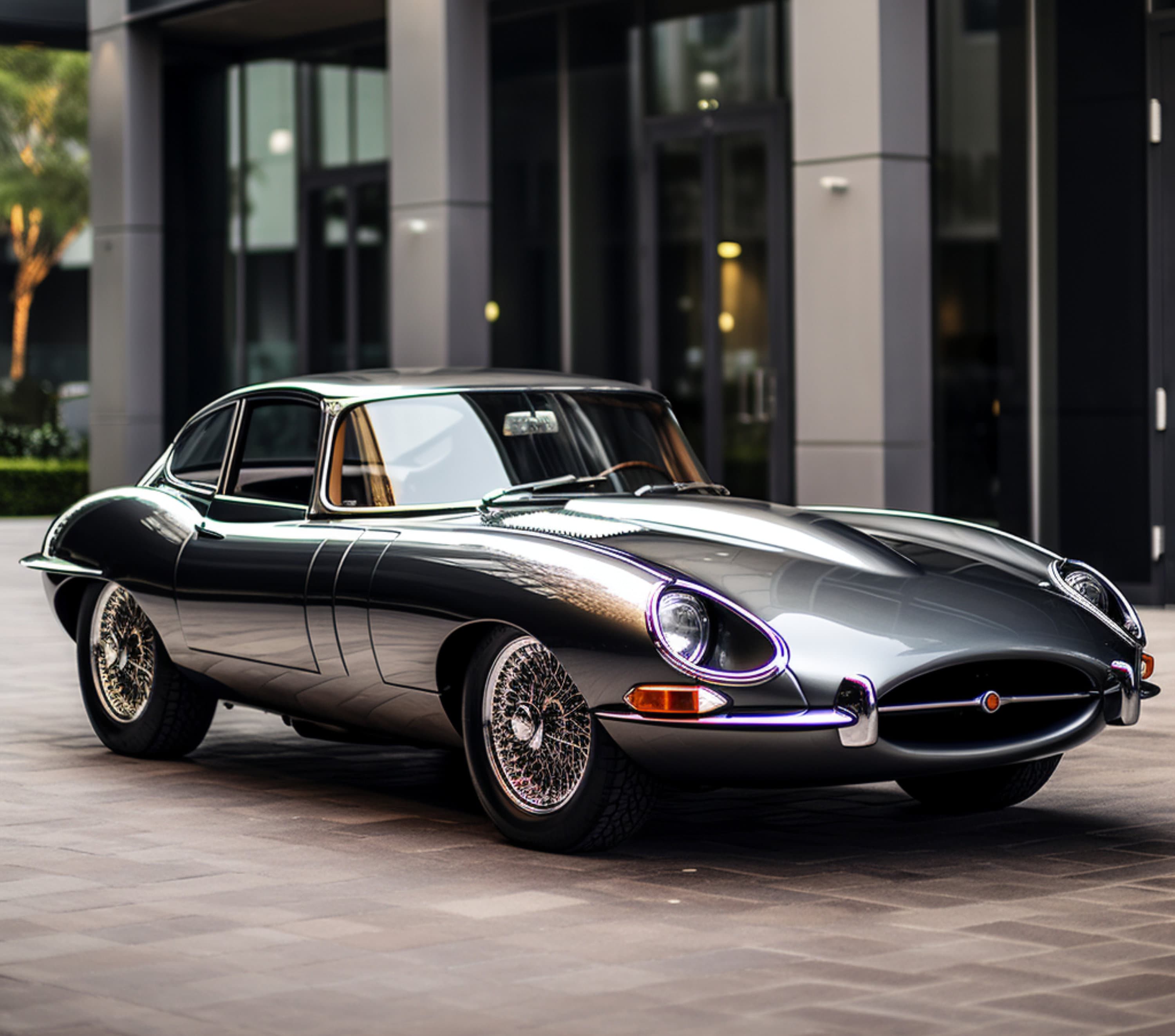 Classic 1968 Silver Jaguar E-type - 3D Sublimation 20 Oz Skinny ...