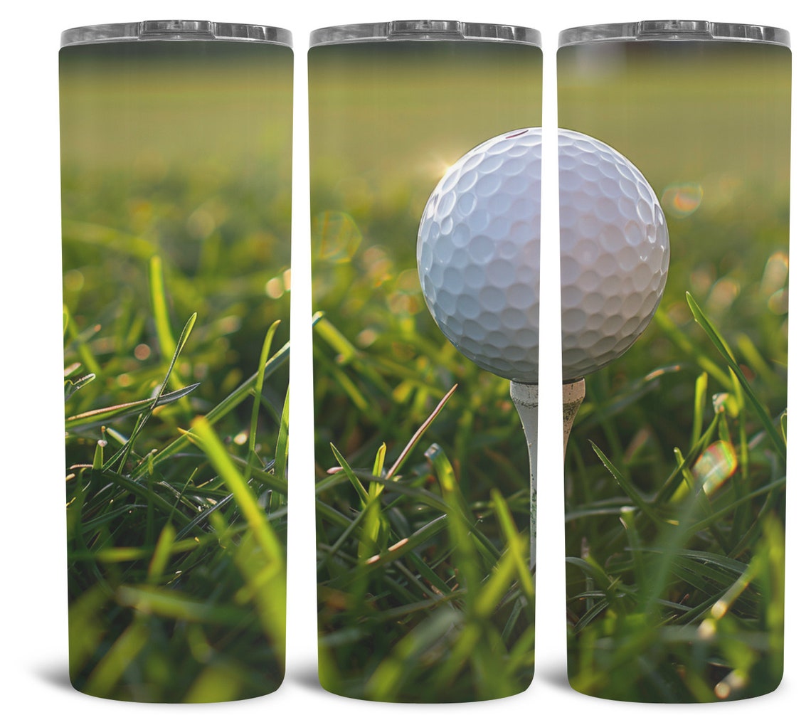 Golf Course Tee off Close up 3D Sublimation 20 Oz Skinny Straight ...