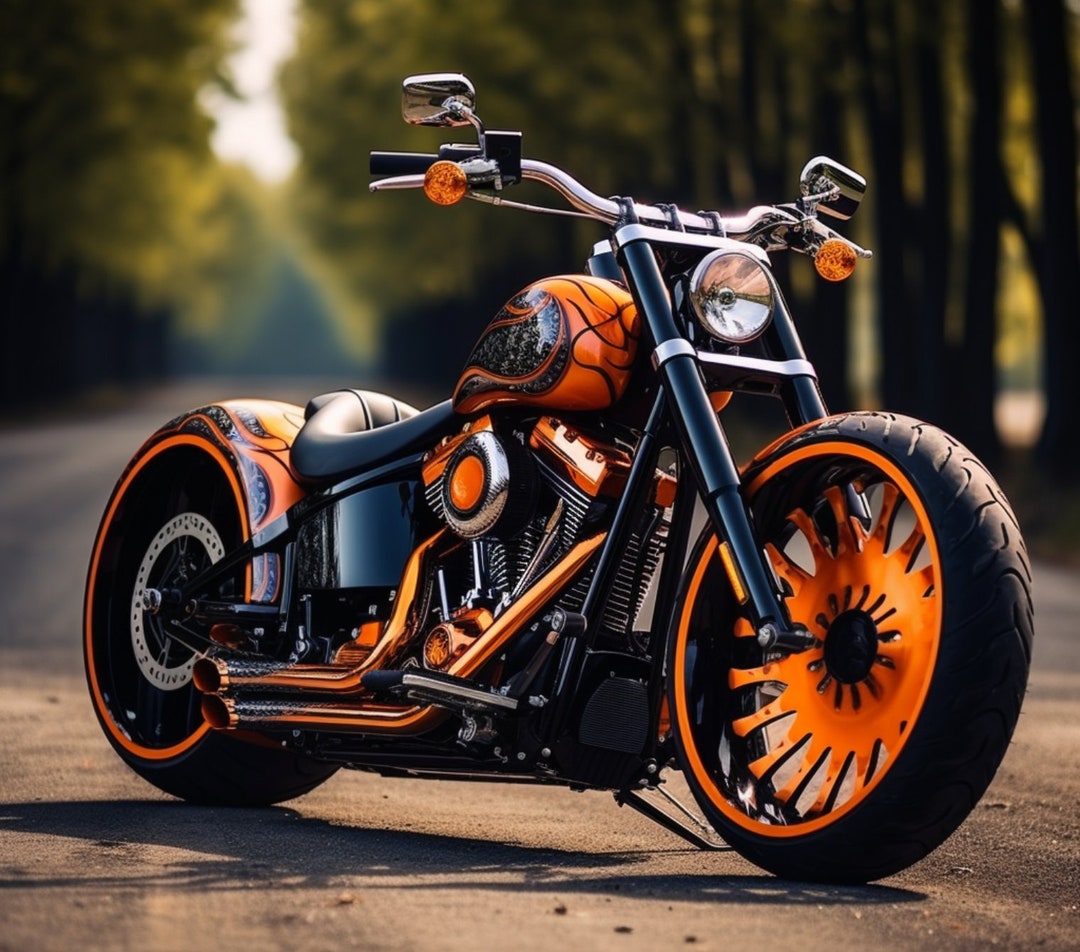 2001 Motorcycle Bike Fatboy With A Custom Paint Job 3d Sublimation 20oz ...