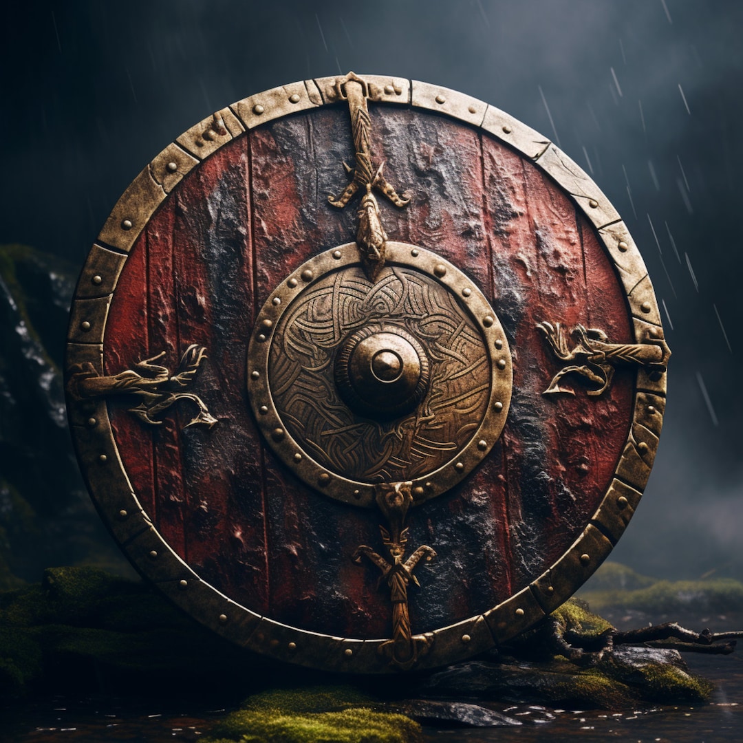 Wooden Viking War Shield - 3D Sublimation 20 Oz Skinny Straight Tumbler ...