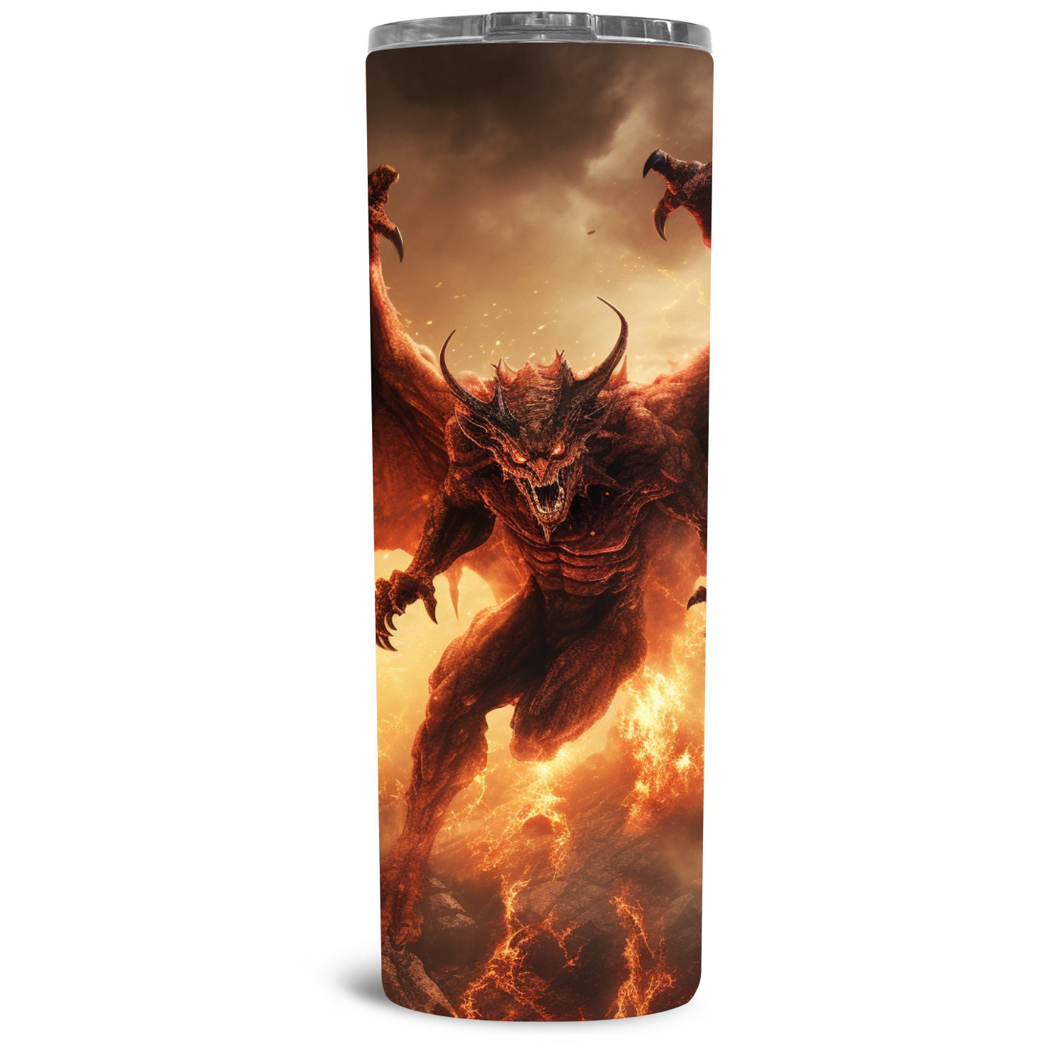 Horrifying Mephisto Demon Spawn - 3D Sublimation 20 Oz Skinny Straight Tumbler Wrap - 300 DPI ...