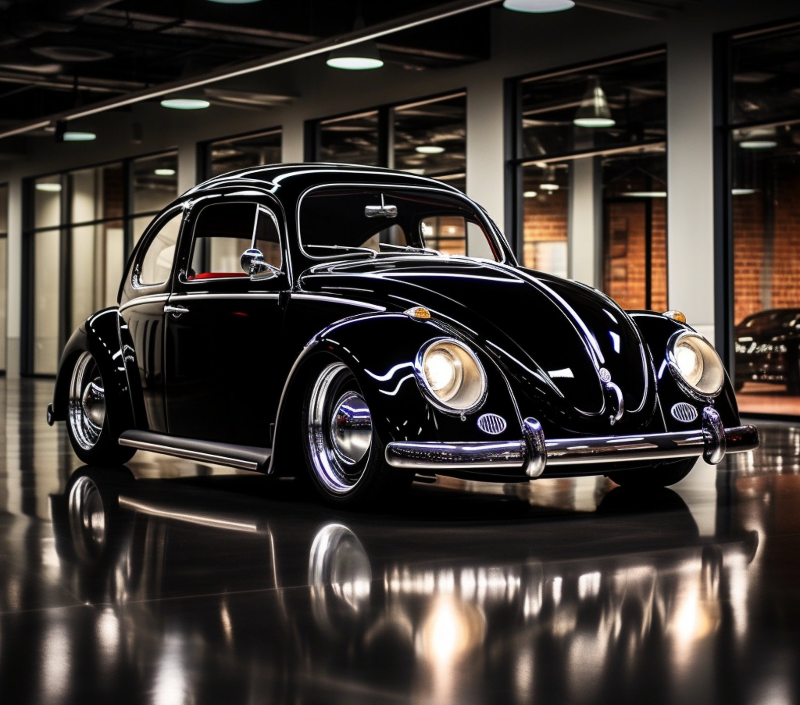 Vintage 1966 Black VW Type 1 With Showroom Shine - 3D Sublimation 20 Oz ...