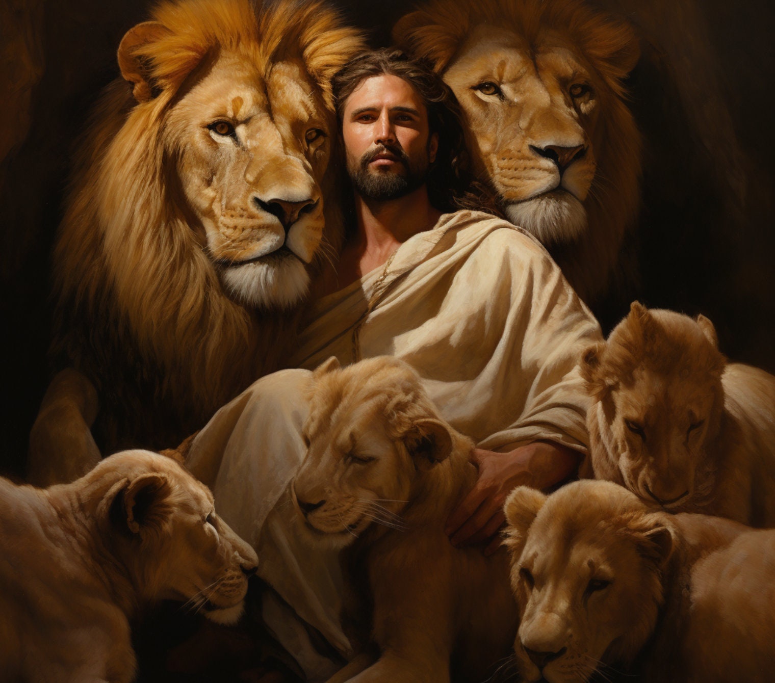 Bible Story Daniel in Lions Den - 3D Sublimation 20 Oz Skinny Straight ...