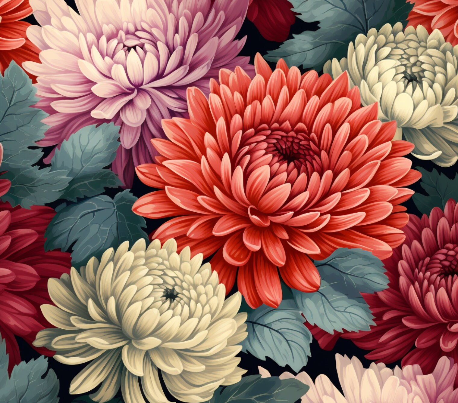 Harvest Season Mums Pattern - 3D Sublimation 20 Oz Skinny Straight ...