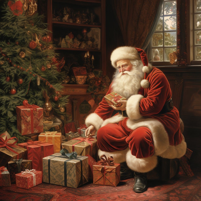 Santa Claus Leaving Presents - 3D Sublimation 20 Oz Skinny Straight ...