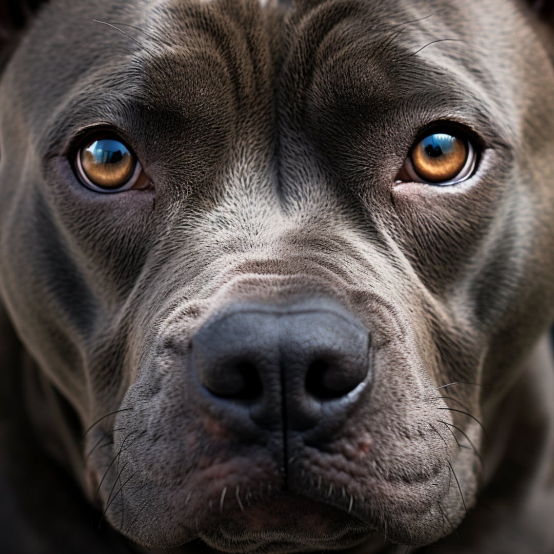 Close up Face of a Pitbull - 3D Sublimation 20 Oz Skinny Straight ...