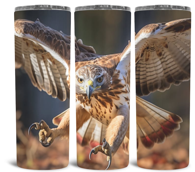 Red Tailed Hawk "picking up Dinner" - 3D Sublimation 20 Oz Skinny ...