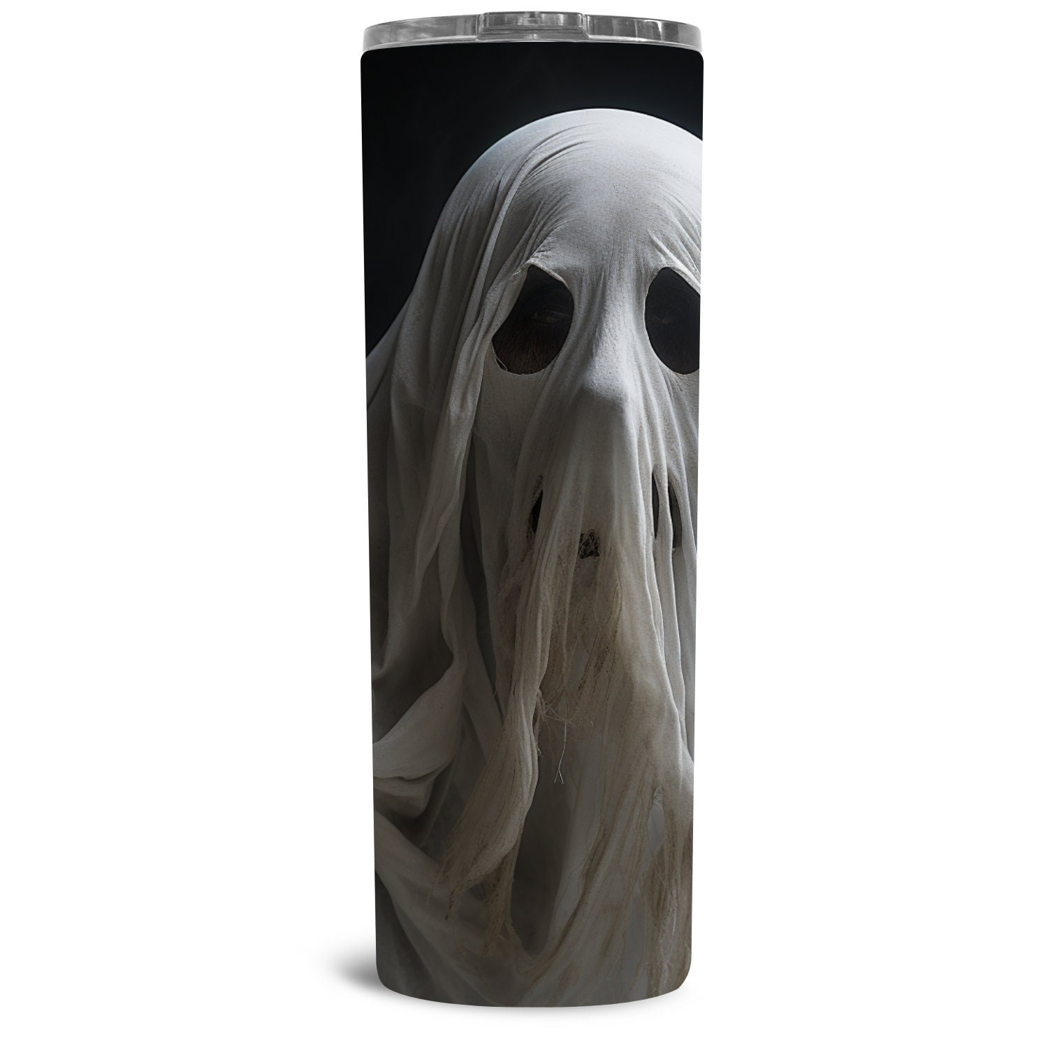 Classic Scary Realistic Ghost - 3D Sublimation 20 Oz Skinny Straight ...