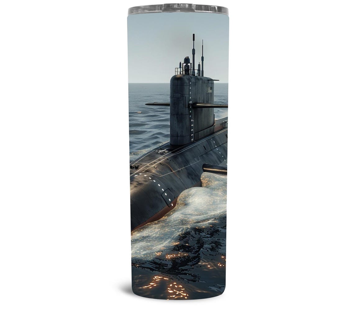 US Navy Submarine Cruising the Surface in Open Ocean 3D Sublimation ...