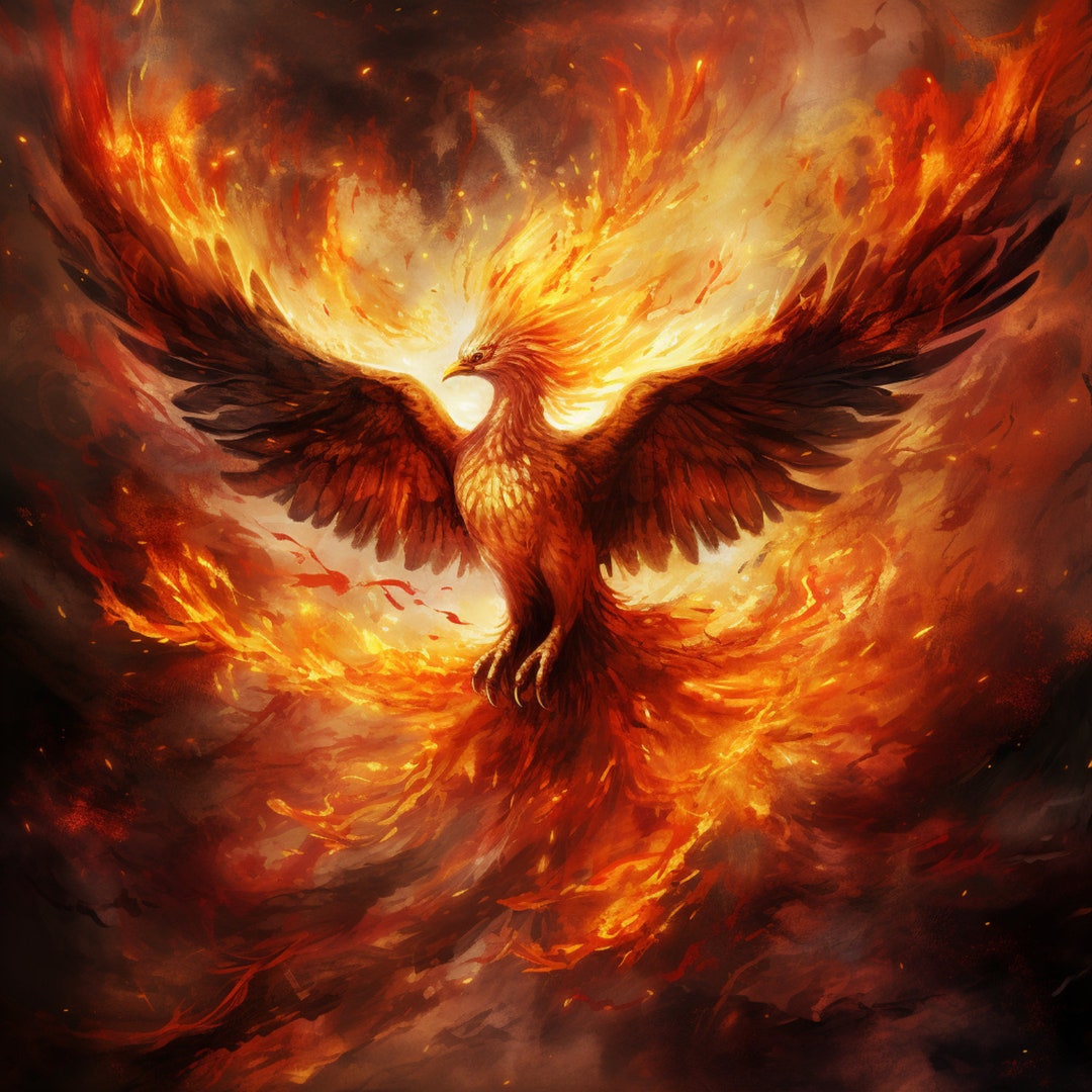 Fiery Phoenix Rising 3D Sublimation 20 Oz Skinny Straight Tumbler Wrap ...