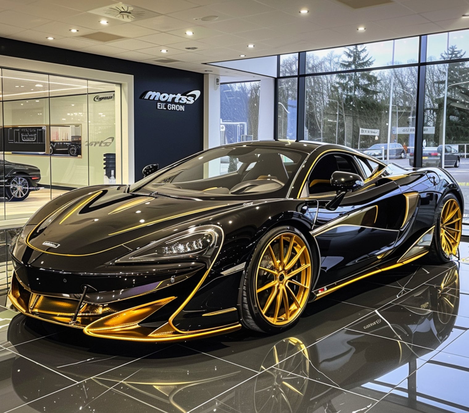 2022 Mclaren 750s Black & Gold Custom Paint 3D Sublimation 20oz Skinny ...