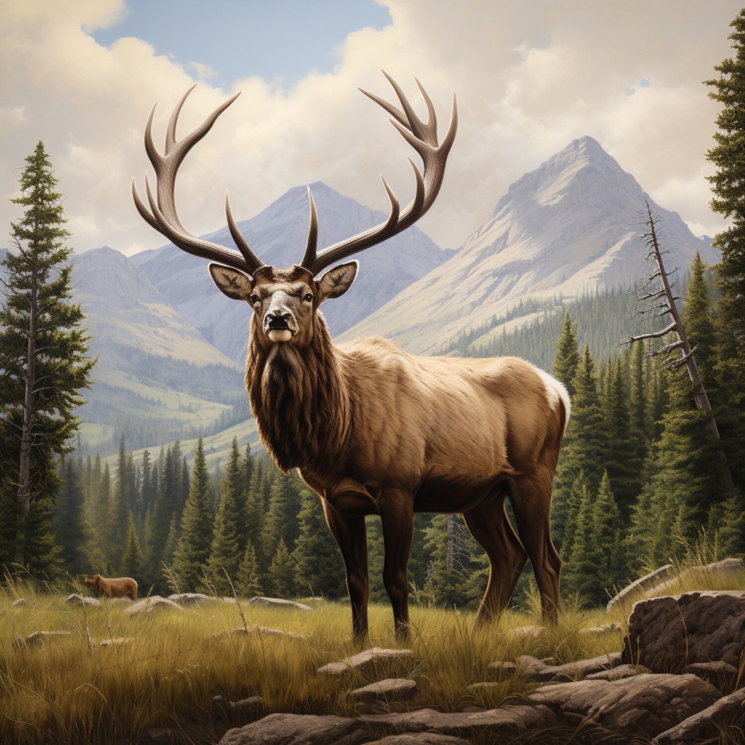 King of the Mountains Majestic Elk 3D Sublimation 20 Oz Skinny Straight ...