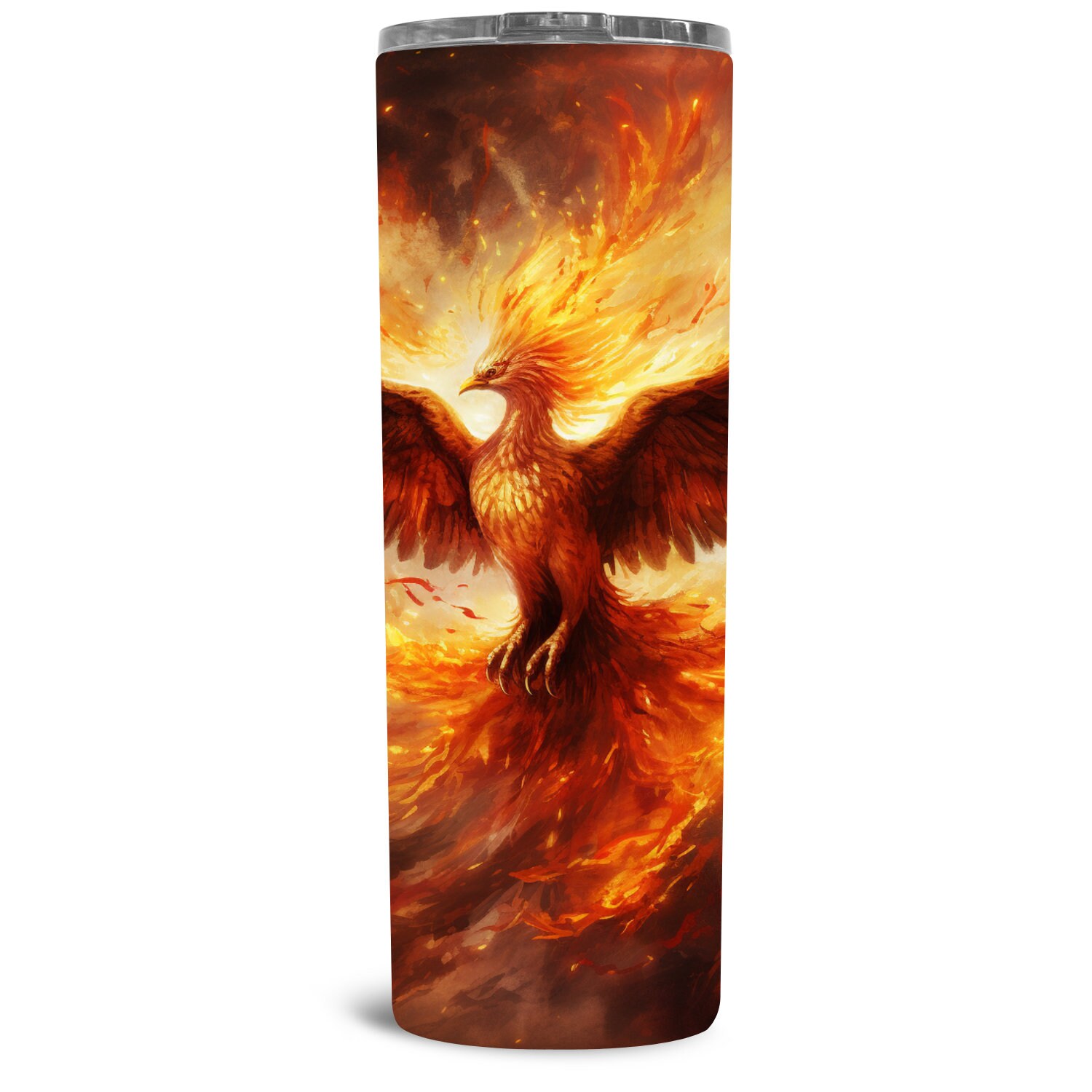 Fiery Phoenix Rising 3D Sublimation 20 Oz Skinny Straight - Etsy Canada