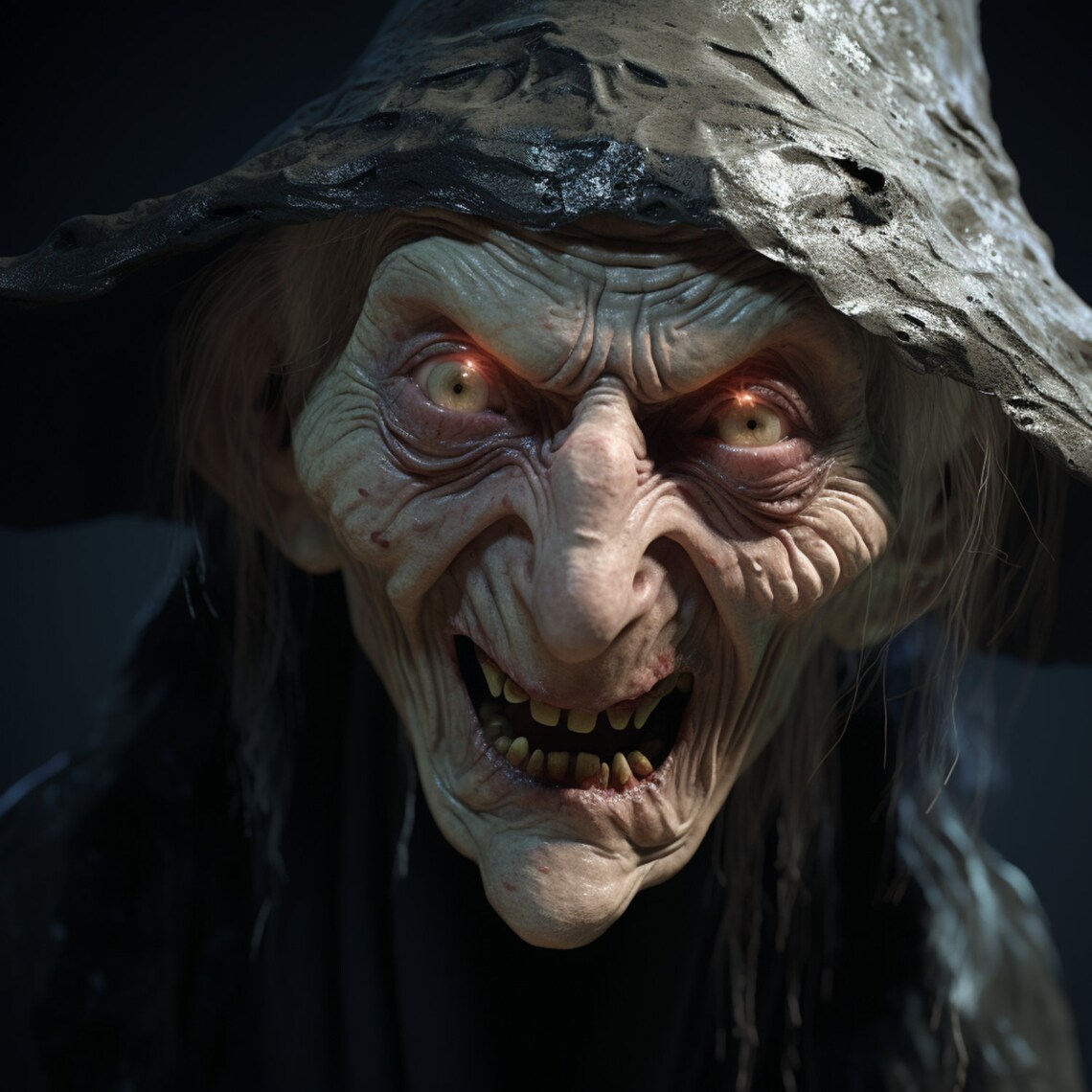 Scary Old Hag Witch - 3D Sublimation 20 Oz Skinny Straight Tumbler Wrap ...