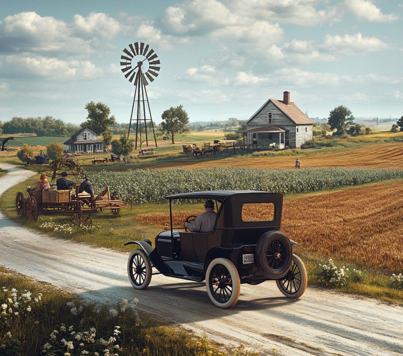 Classic 1927 Ford Model T Headed to the Farm 3D Sublimation Skinny ...
