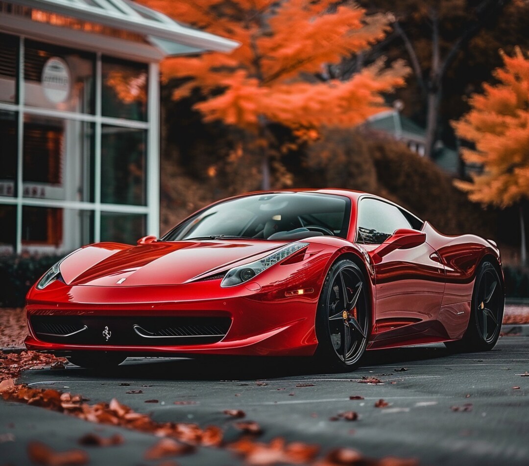 Red Ferrari 458 Sleek & Sexy 3D Sublimation 20oz Skinny Straight Tumblr Wrap 300 DPI PNG ...