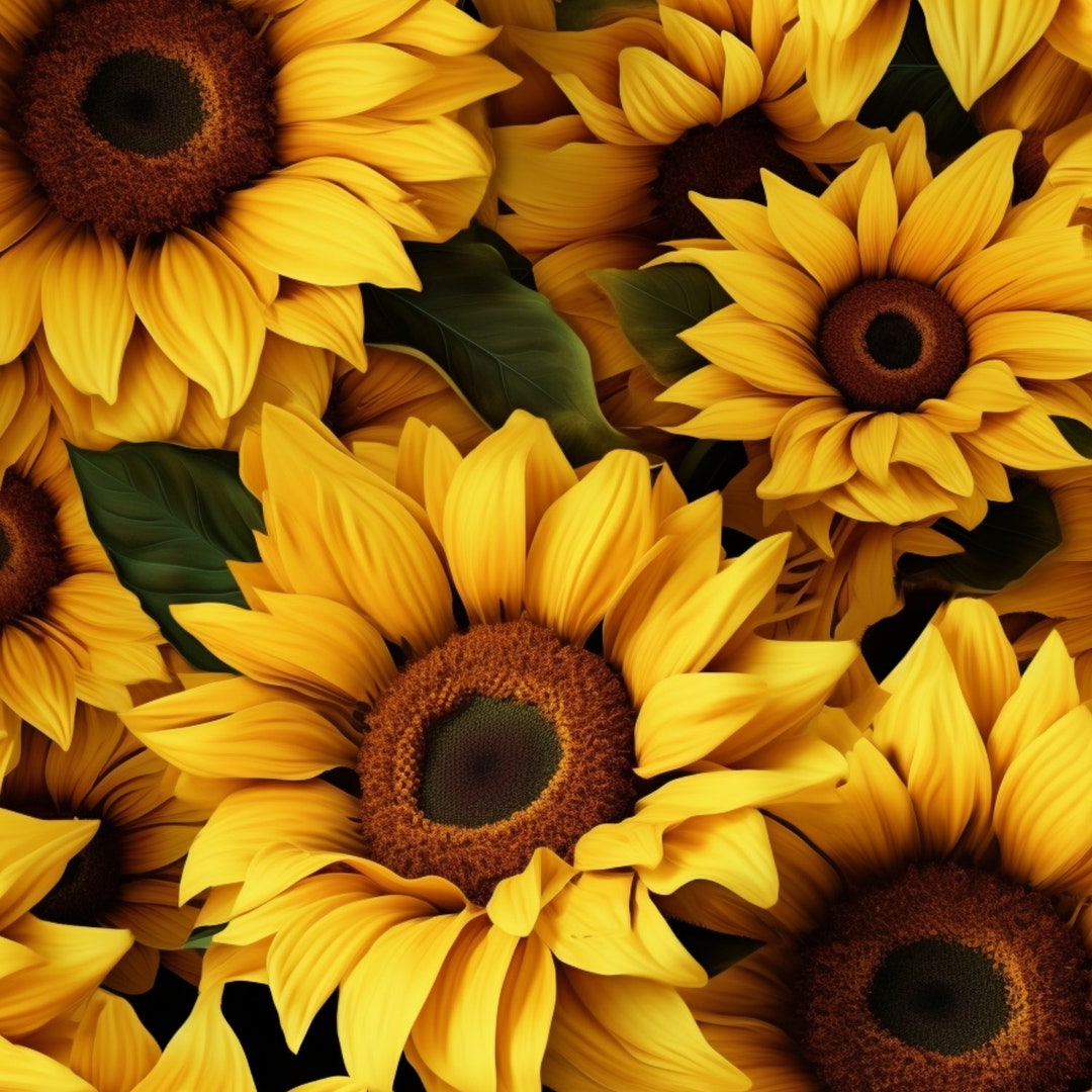 Bright Sunny Yellow Sunflowers Pattern Tumbler Wrap - Etsy