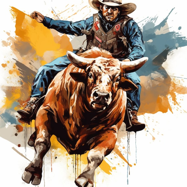 Bull Rider - Etsy