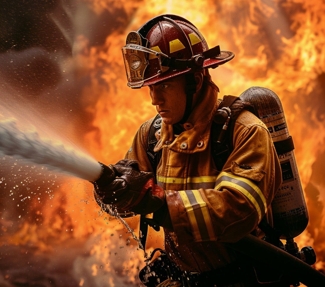 All Hands on the Nozzle Firefighter Action Shot 3D Sublimation 20 Oz ...