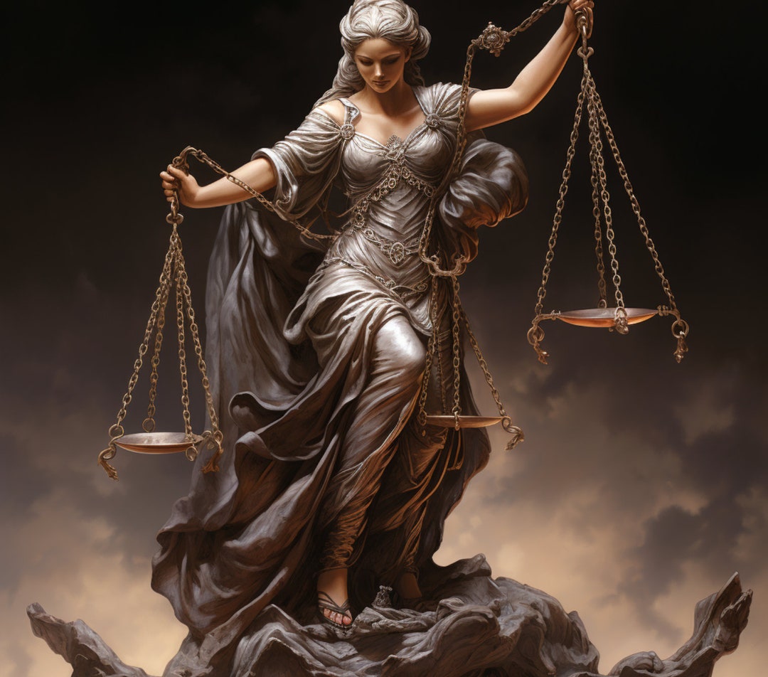 Lady Justice Balancing the Scales 3D Sublimation 20oz Skinny Straight ...