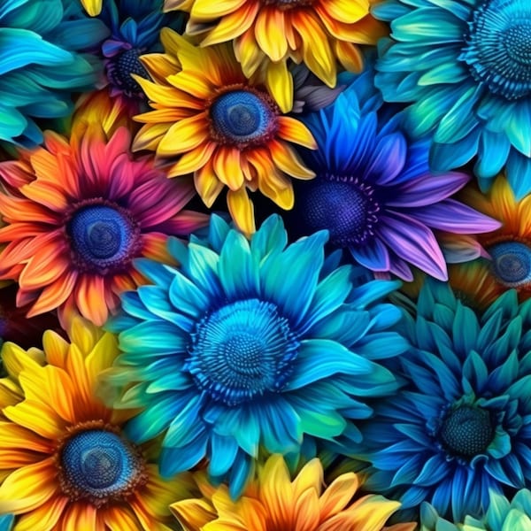 Tie Dye Flowers - Etsy