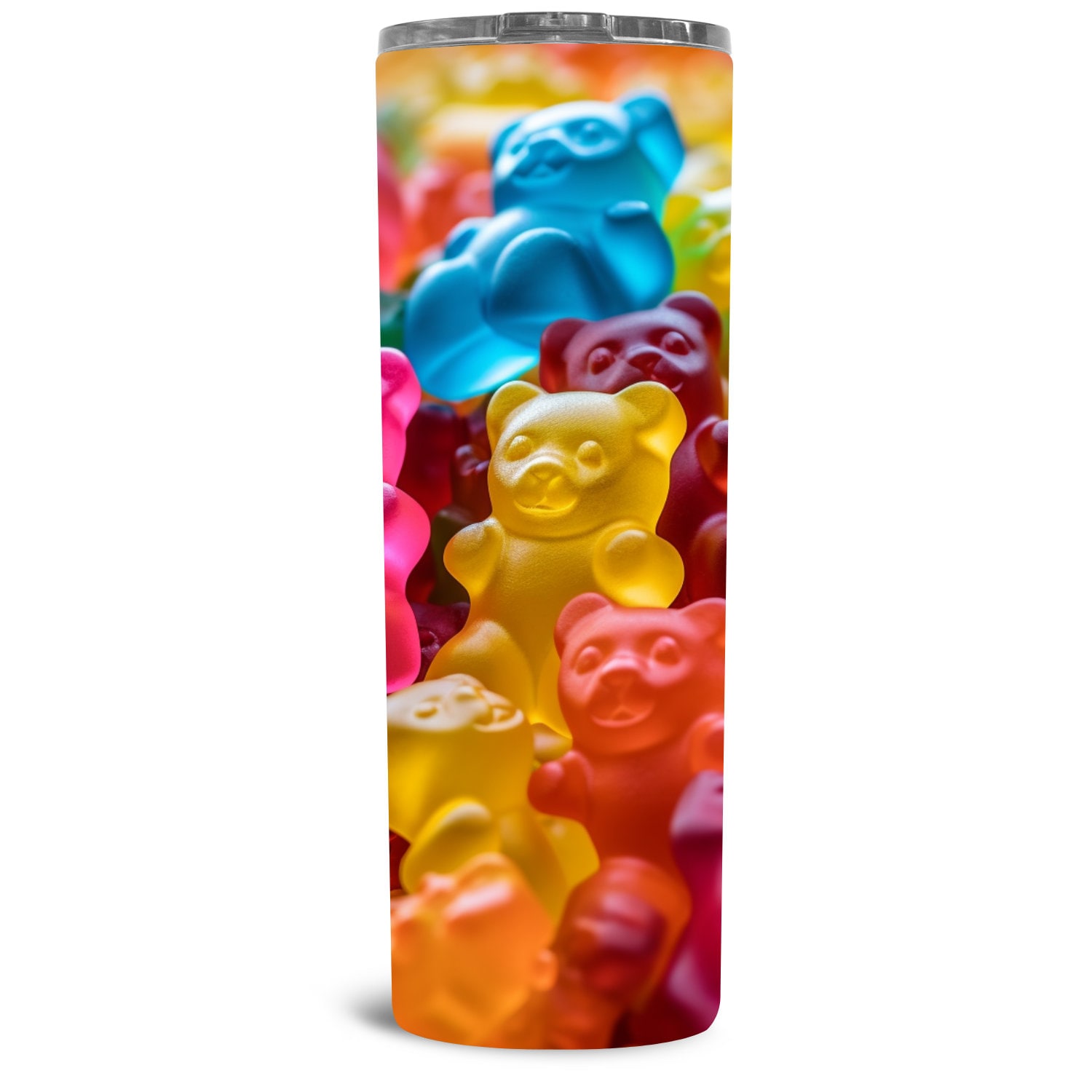 Gummy Bear Jelly Candy Pattern - 3D Sublimation 20 Oz Skinny Straight ...