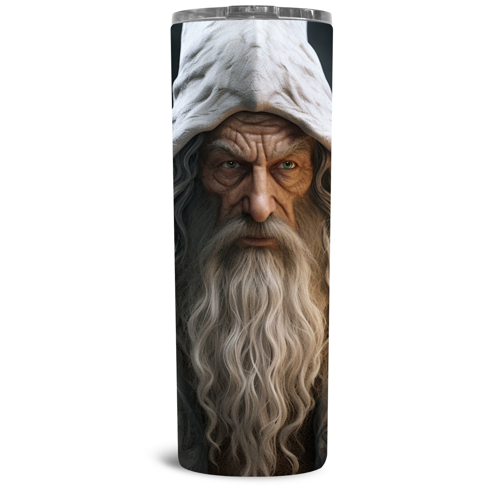 Mesmerizing White Wizard 3D Sublimation 20 Oz Skinny Straight Tumbler ...