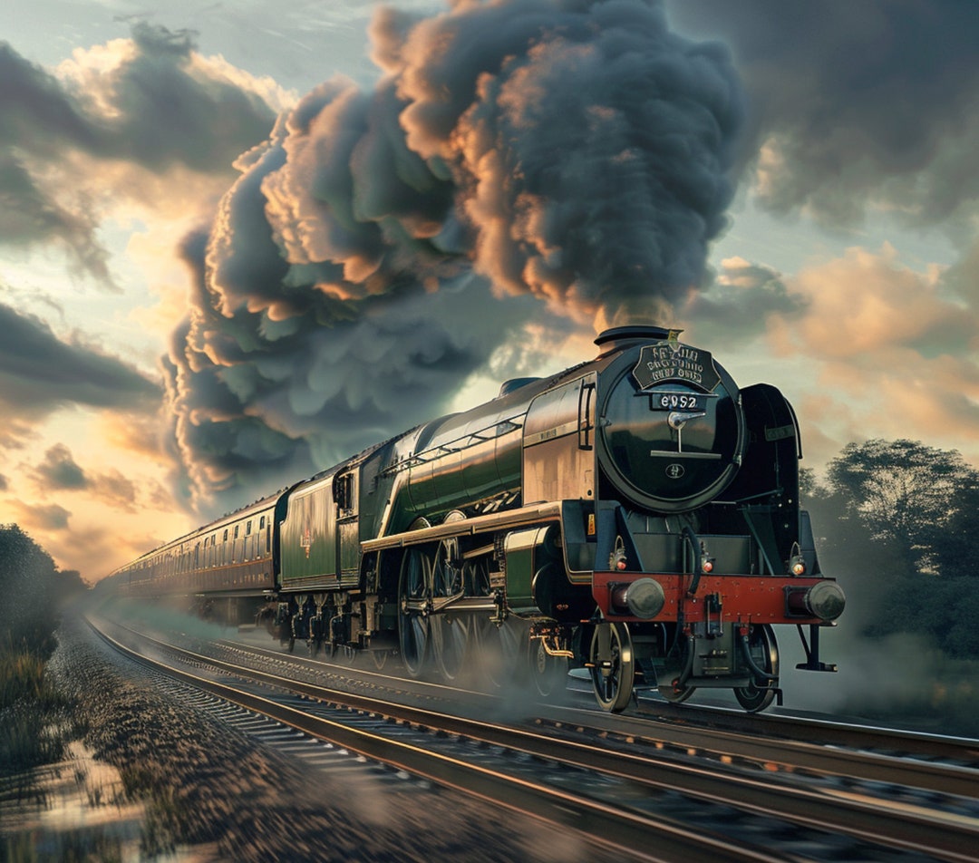 1927 Steam Engine Passenger Train Flying Scotsman 3D Sublimation Skinny ...