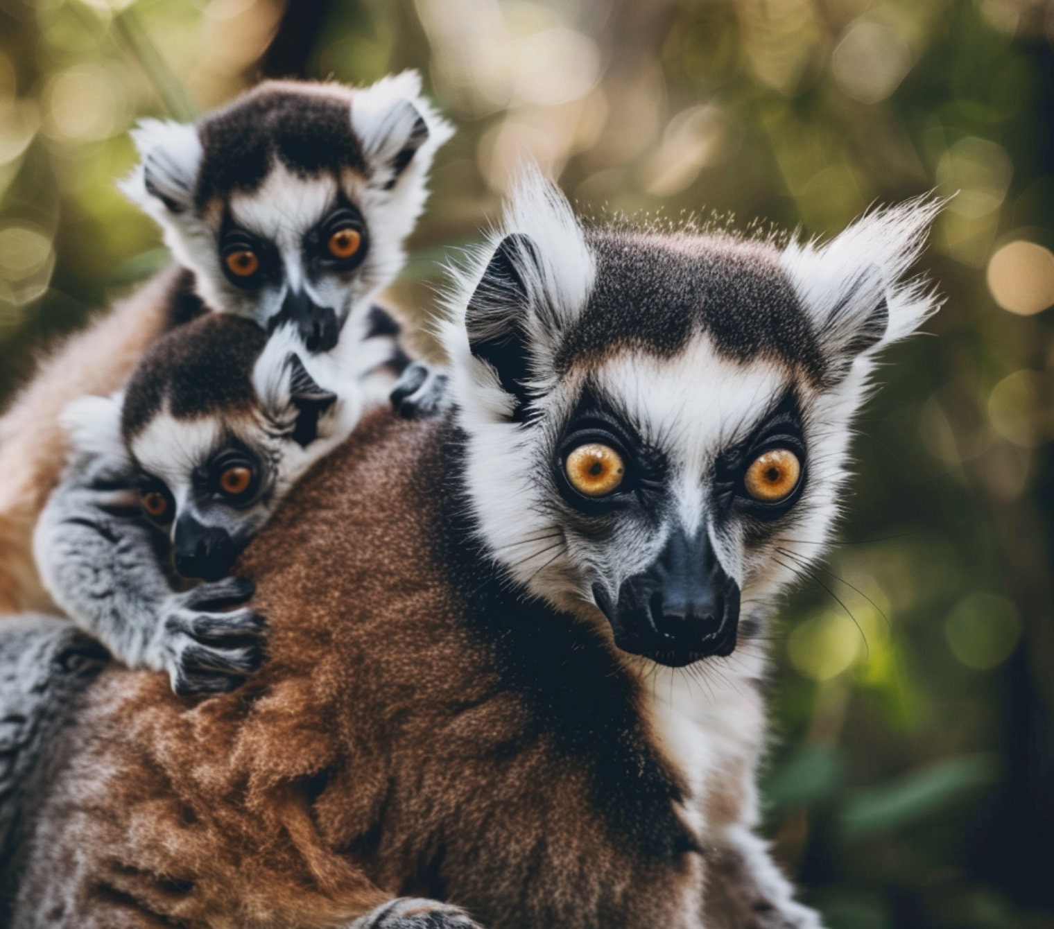 Ring Tailed Lemur Mother Carrying Her Young Babies 3d Sublimation 20oz ...