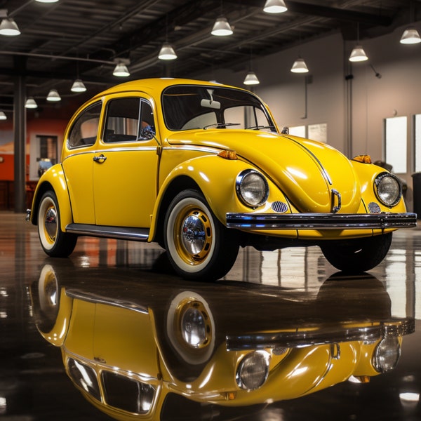 Yellow Vw Beetle - Etsy