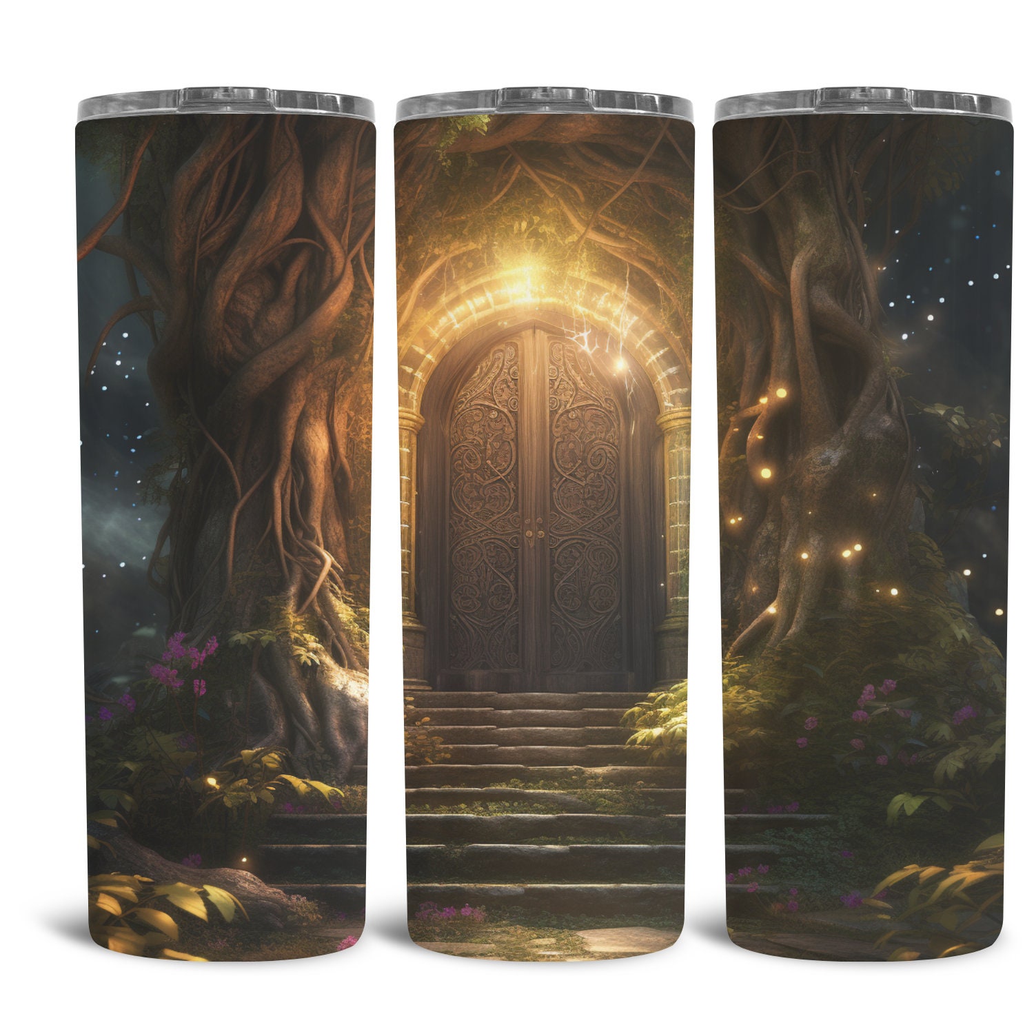 Magical Elven Door in Tree 3D Sublimation 20 Oz Skinny - Etsy